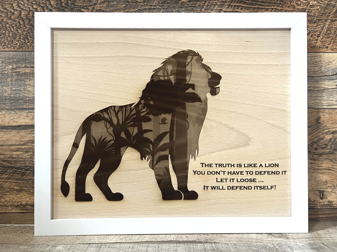 Lion Plaque, the Truth is Like a Lion Let It Loose, Lion and Truth - Etsy