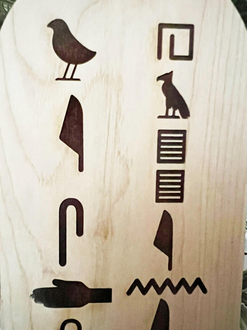 Egyptian Cartouche, Hieroglyphic Cartouche, Cartouche Hardwood Stand ...