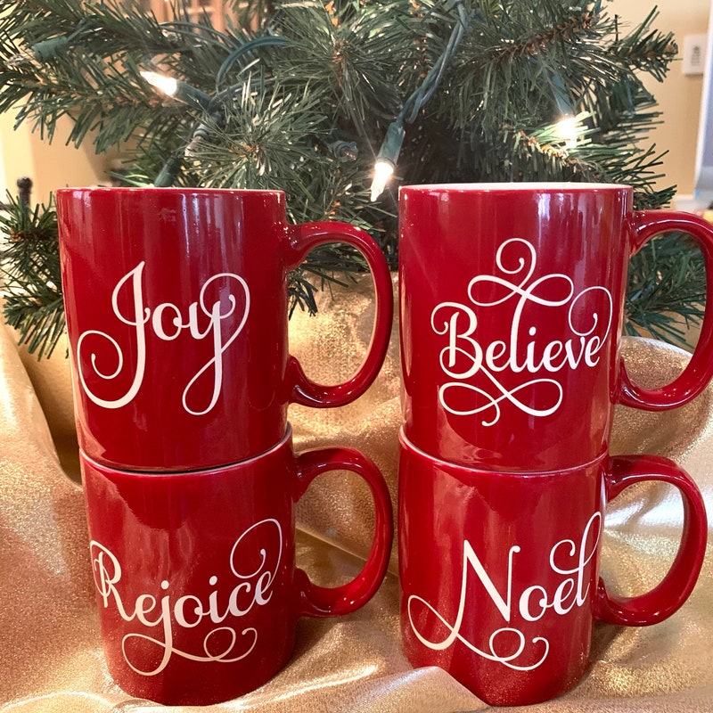 Red Christmas Mug - Etsy