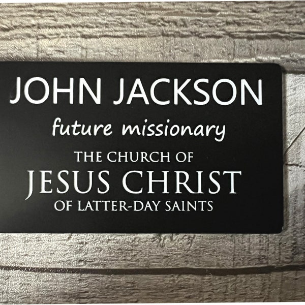 Missionary Tag - Etsy