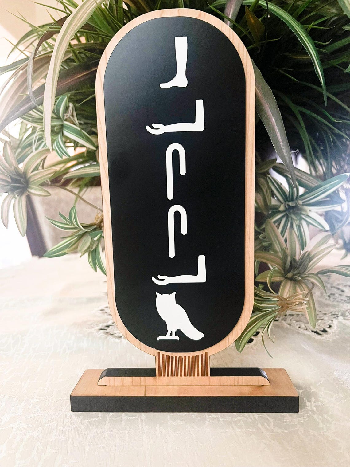 Egyptian Cartouche, Hieroglyphic Cartouche, Cartouche Hardwood Stand ...