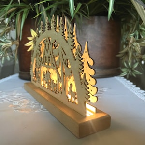 Schwibbogen, German Candle Arch, Lighted German Candle Arch, Christmas ...