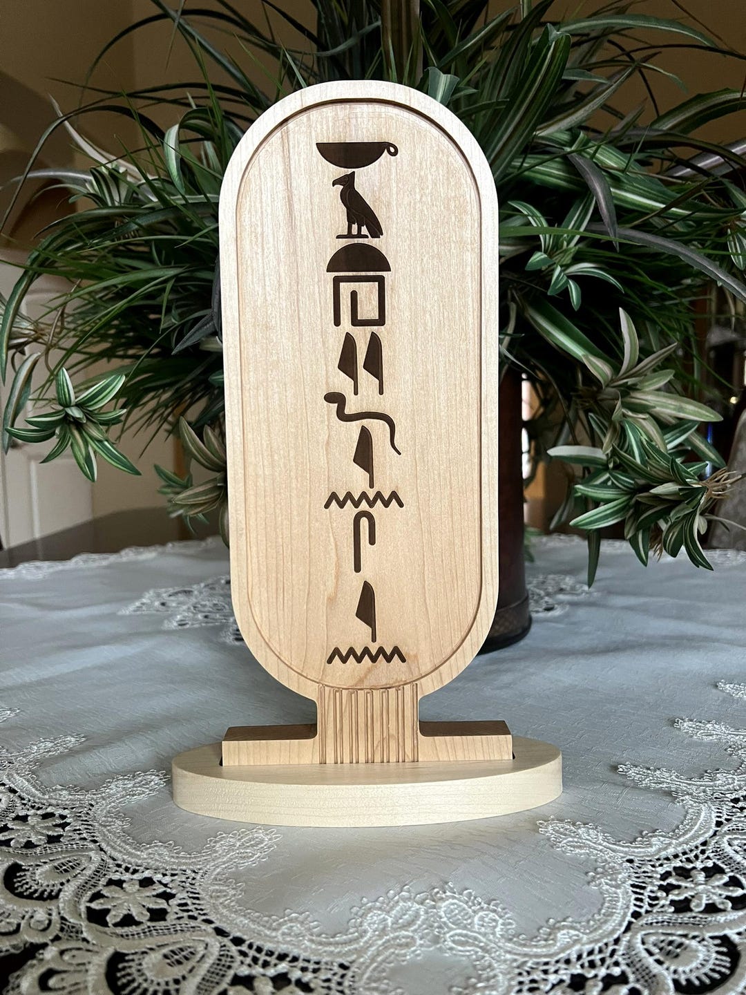 Egyptian Cartouche, Hieroglyphic Cartouche, Cartouche Hardwood Stand ...