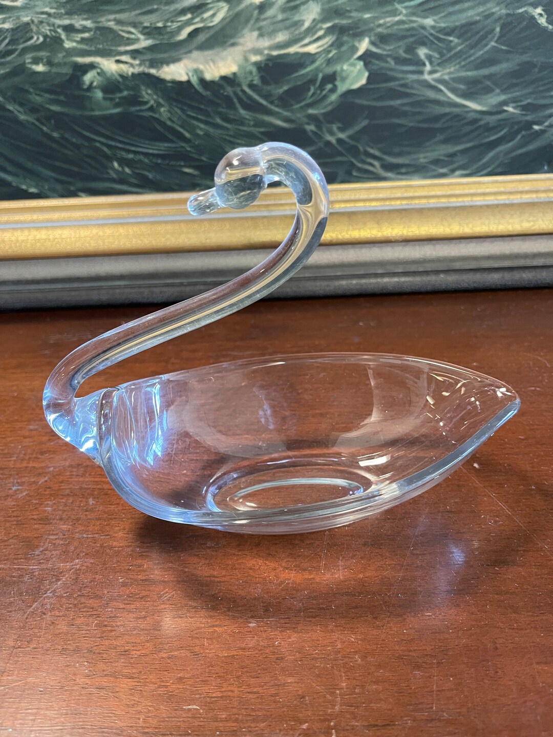 Vintage Duncan and Miller Hand Blown Clear Art Glass Swan 1940's - Etsy