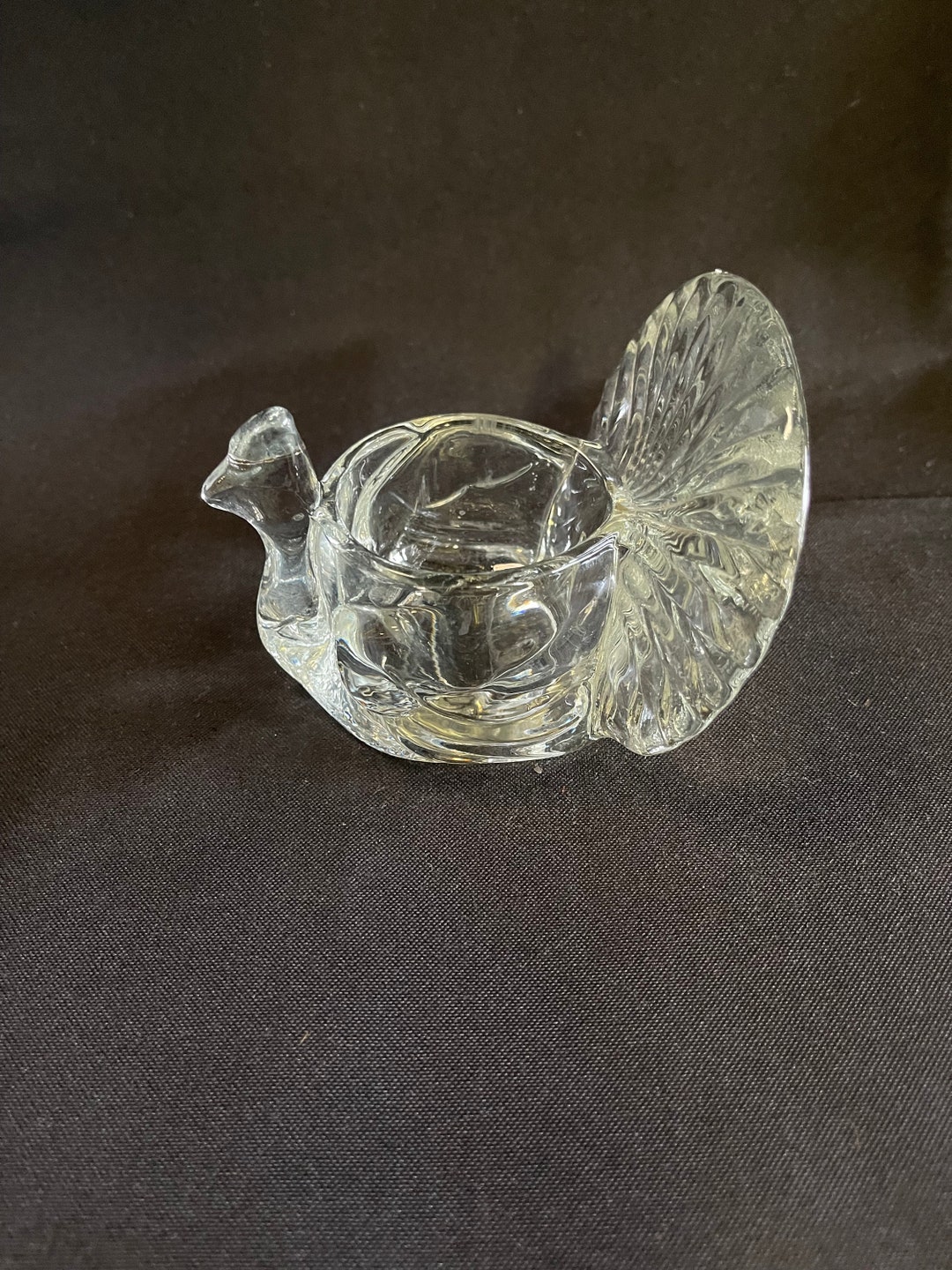 Vintage Avon Glass Turkey Candle Holder - Etsy