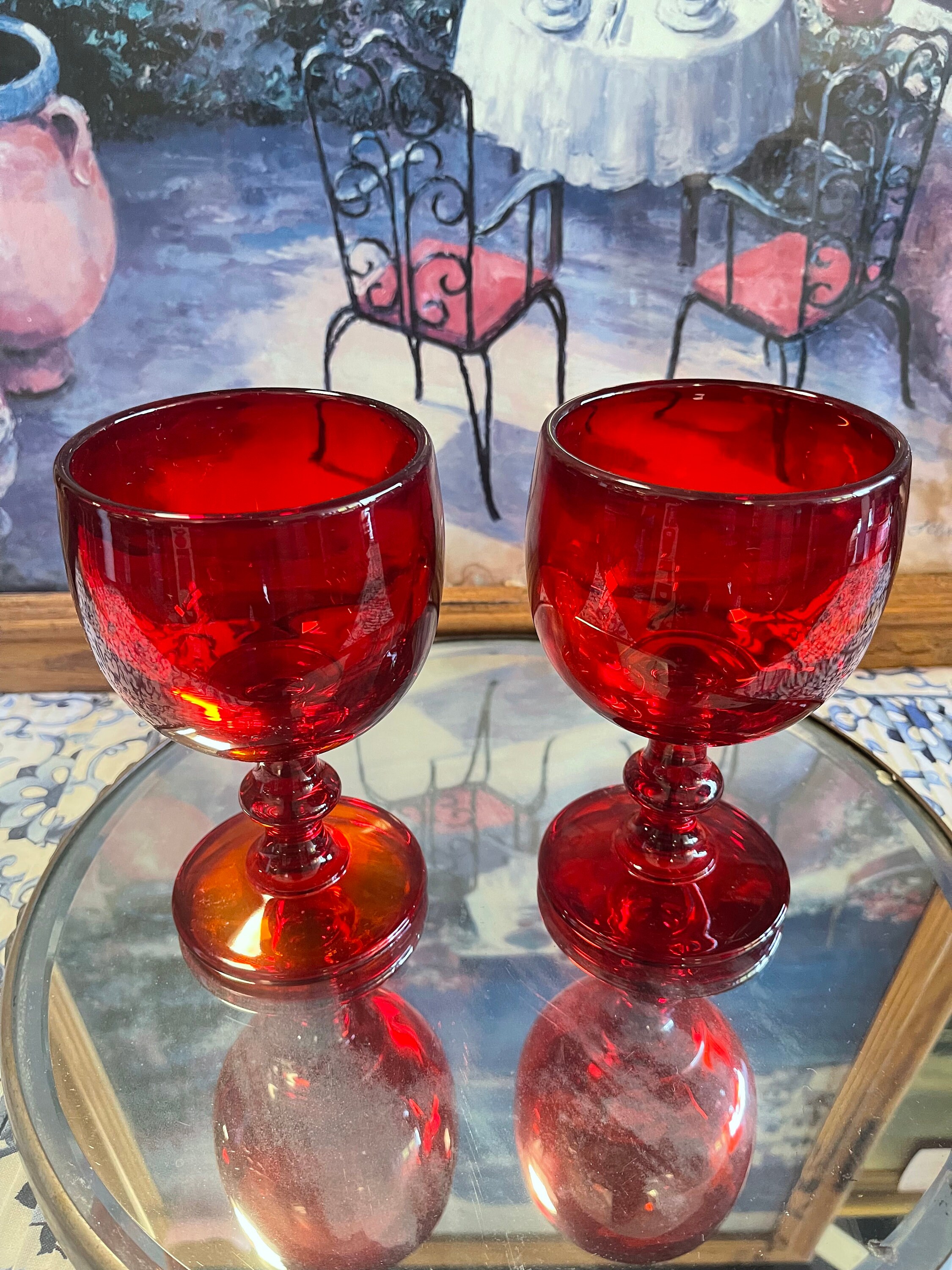 Red Drinking Glasses