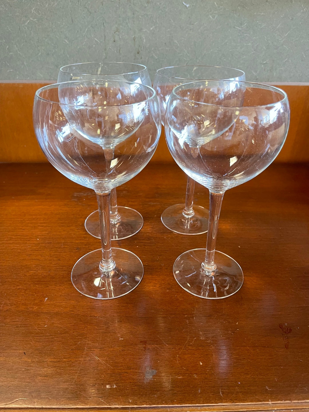 Long Stem Balloon Wine Glasses - Etsy
