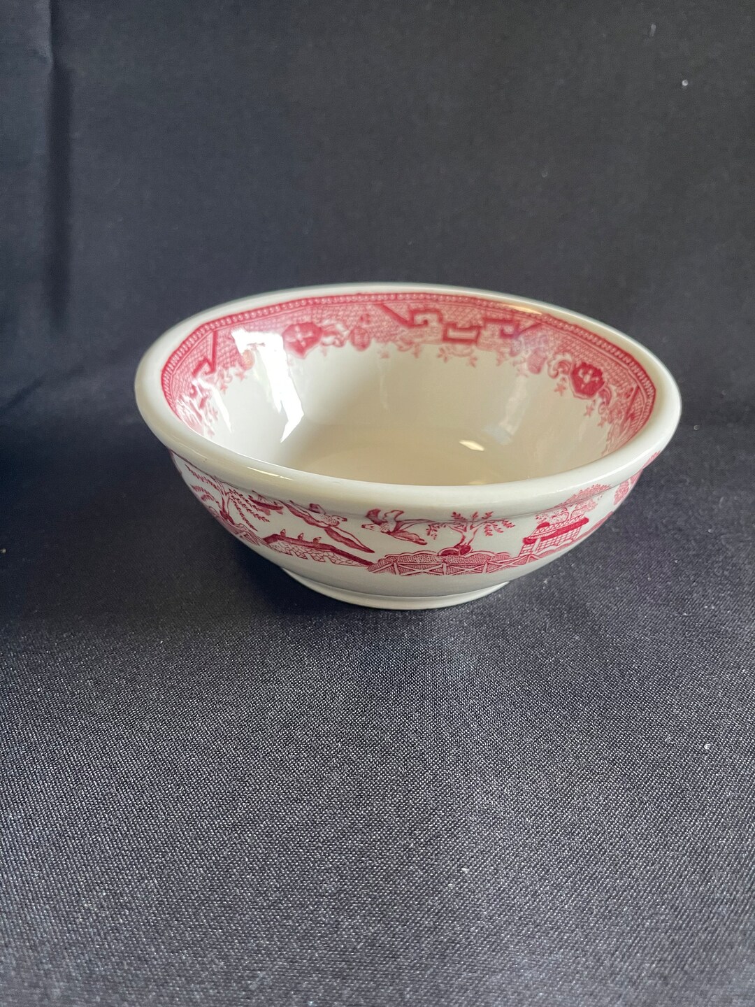 Vintage Red Willow Pattern Bowl by Jackson Custom China - Etsy