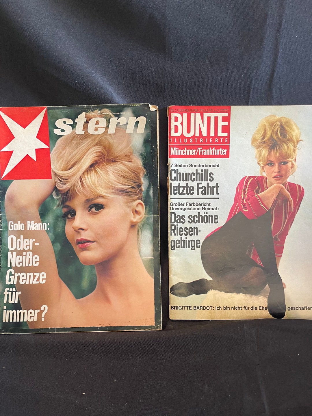 Bunte Illustrierte Brigitte Bardot 1965 & Stern 1964 Magazine's German ...