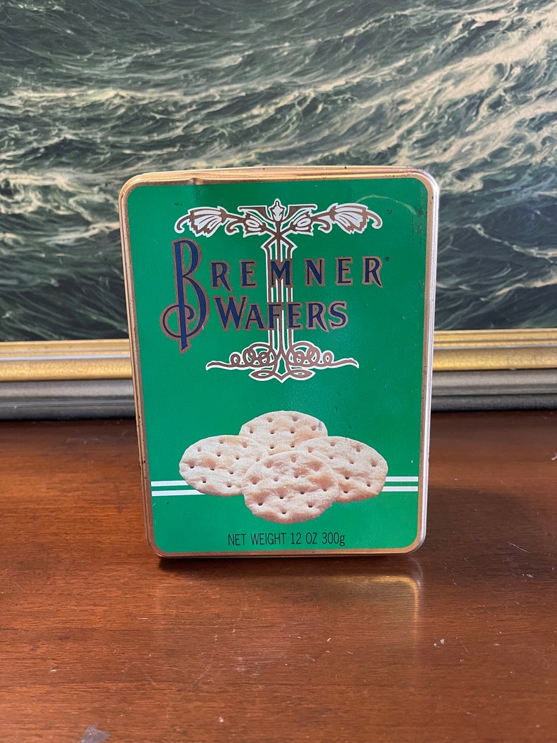 Collectible Vintage Bremner Wafers Tin Green - Etsy