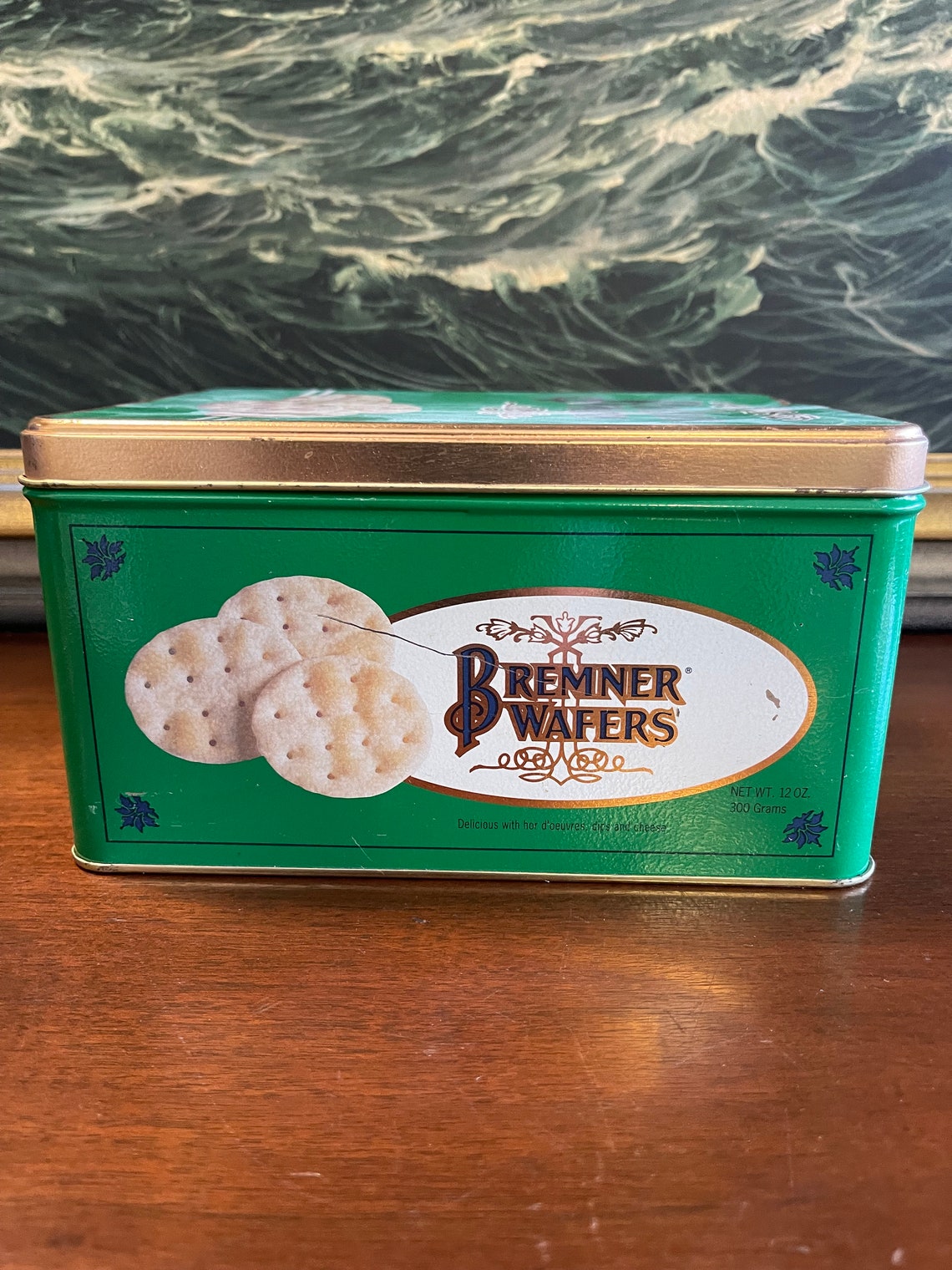Collectible Vintage Bremner Wafers Tin Green - Etsy