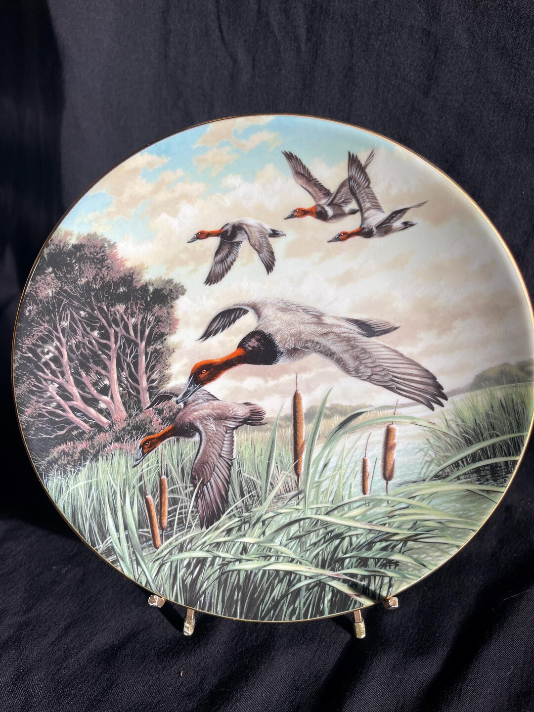 Ken Michaelsen Collector's Plate Canvasbacks in March by the Franklin ...