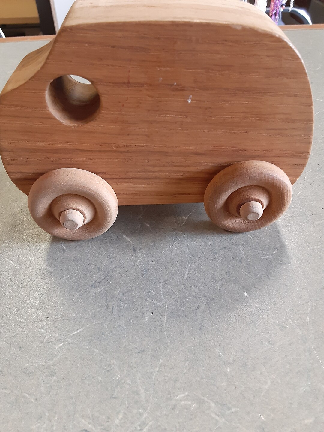 Vintage Carved Wood Car Toy - Etsy