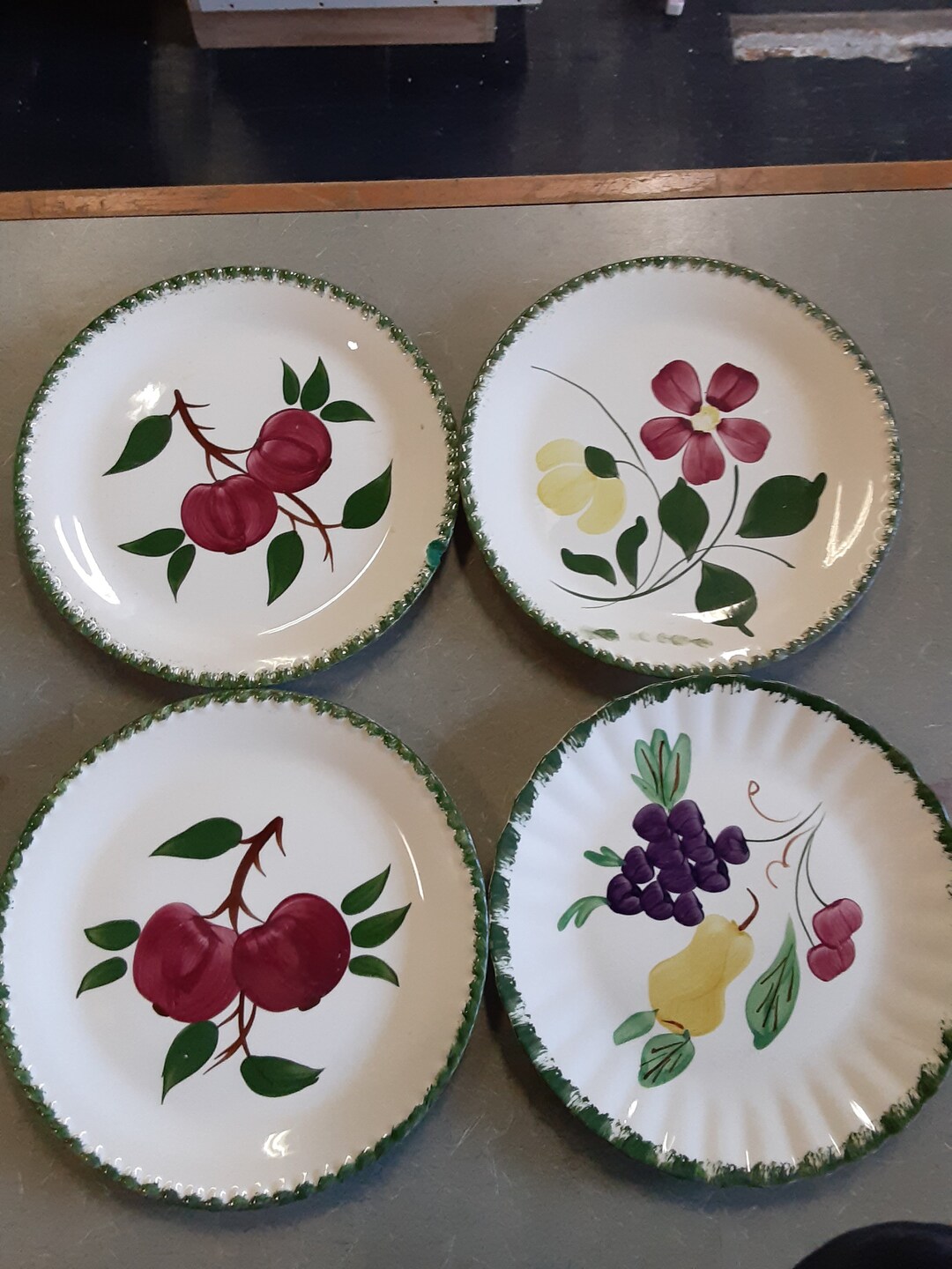 Blue Ridge Hand Painted Underglazed Southern Potteries Set of - Etsy