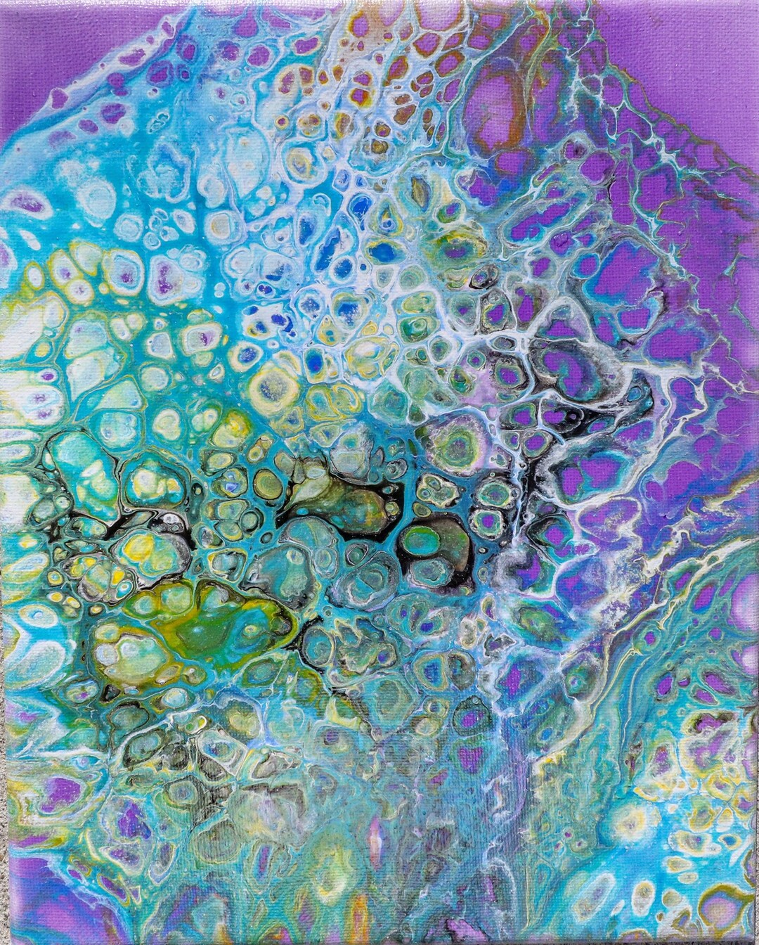 Hatching Spring" Original 8" X 10" Abstract Acrylic Pour on Canvas - Etsy