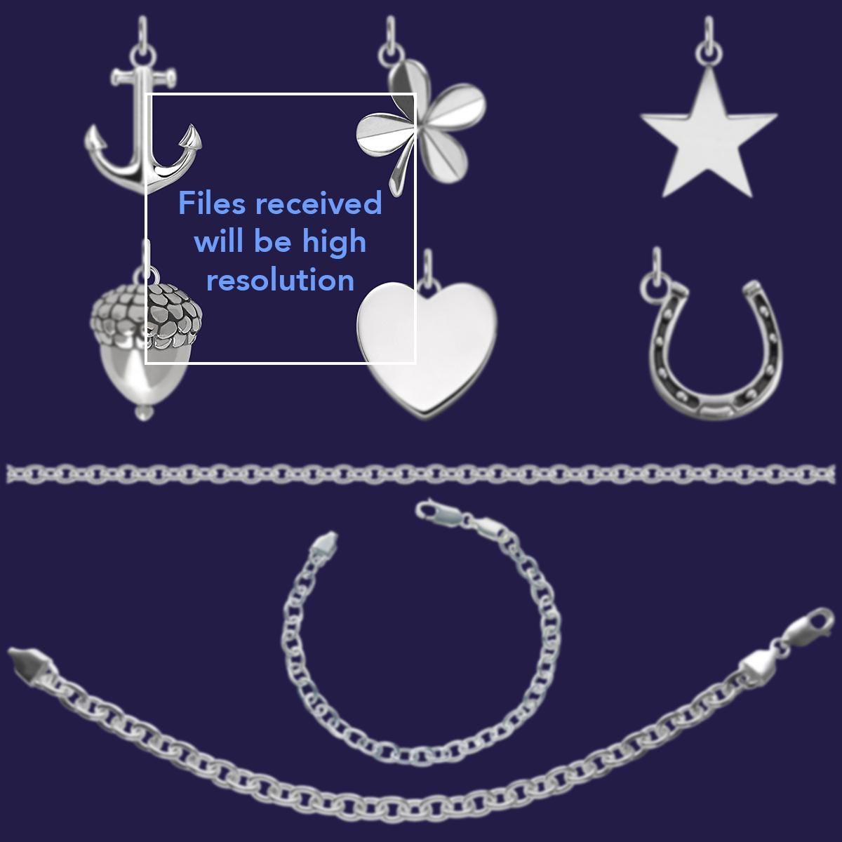 Charm Bracelet and Charms Clip Art Set Instant Download PNG Personal ...