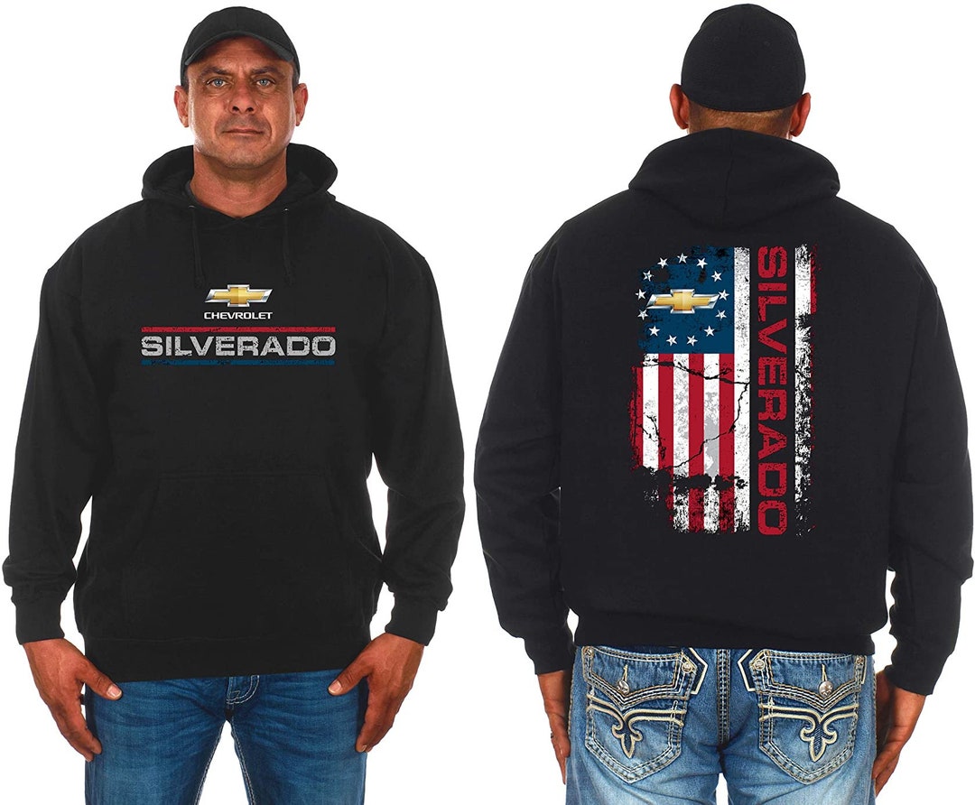 Men's Chevy Silverado Distressed Logo Pullover Hoodie - Etsy