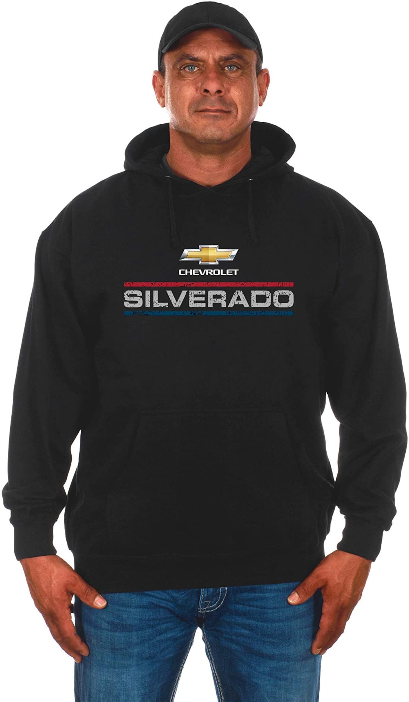 Men's Chevy Silverado Distressed Logo Pullover Hoodie - Etsy