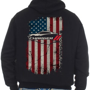 Men's Dodge Charger Pullover Hoodie American Flag 2 Sided Sweatshirt - Etsy