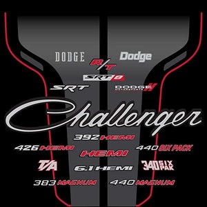 JH Design Men's Dodge Challenger T-Shirt Short Sleeve Crew | Etsy