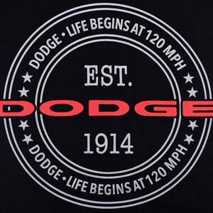 JH Design Men's Dodge Logo EST. 1914 T-shirt Short Sleeve Crew Neck ...