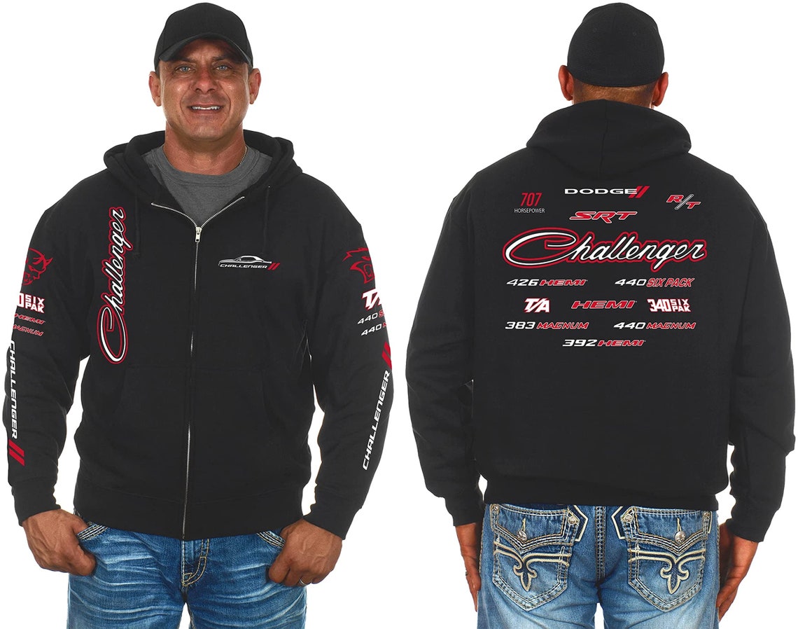 JH Design Mens Dodge Challenger Hoodies - Etsy