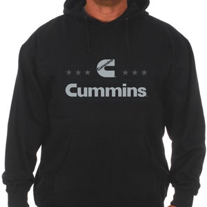 JH Design Men's Cummins Diesel Pullover Hoodie American Flag Black 2 ...