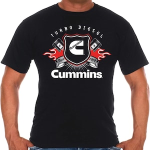 JH DESIGN GROUP Men's Cummins T-shirt Diesel Logo Black Crew Neck Shirt ...