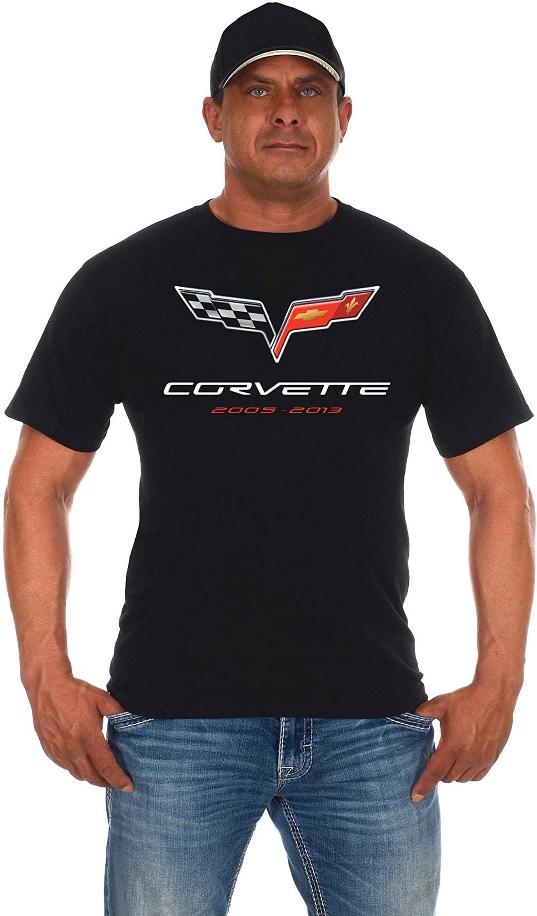 Mens Chevy Corvette T-shirt C6 Series Logo Black Crew Neck Shirt - Etsy