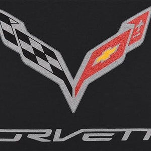 Men's Chevy Corvette Long Sleeve Heather Charcoal Gray Front Back ...