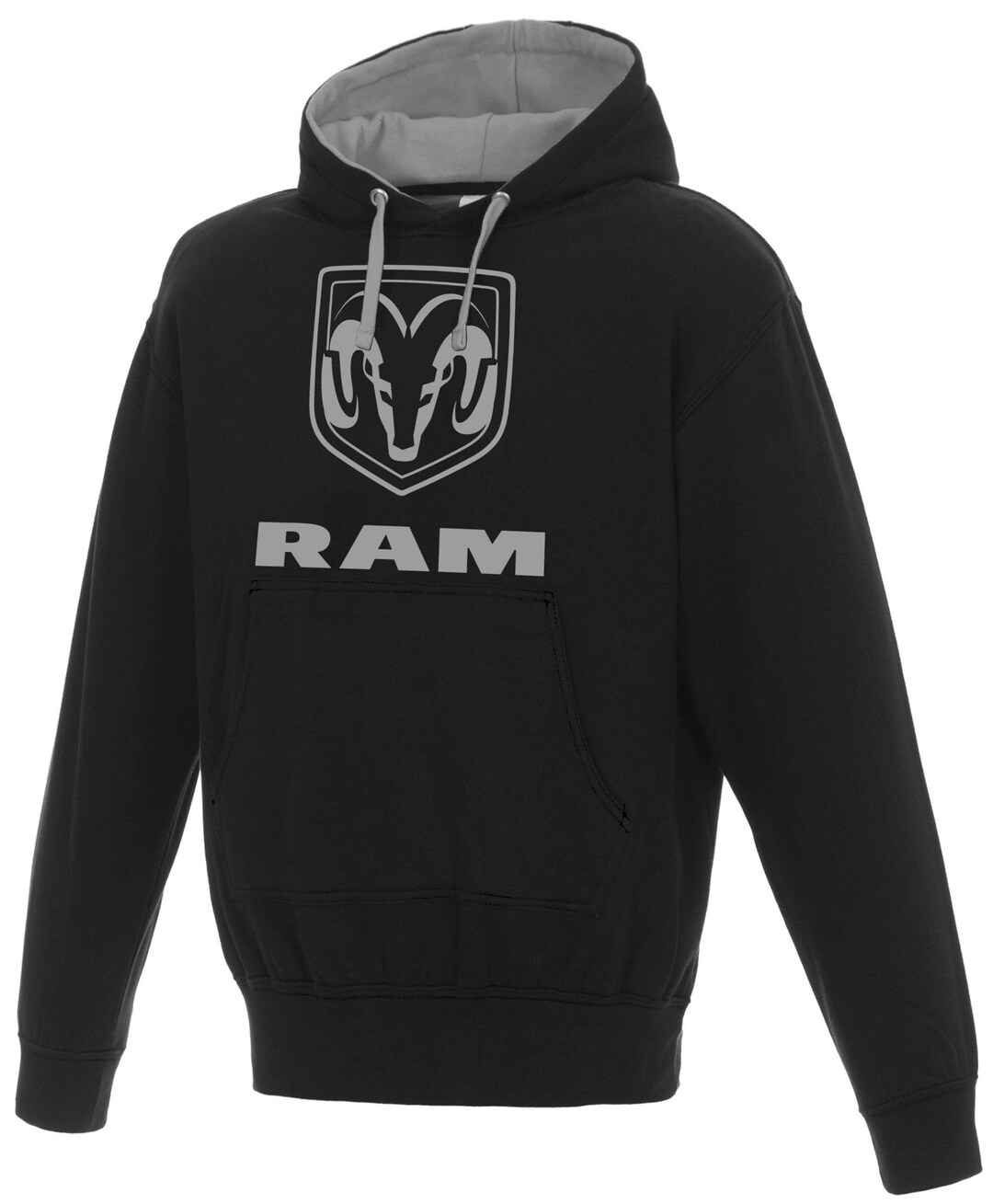 JH DESIGN GROUP Men's Dodge Ram Black & Gray Pullover Hoodie Sweatshirt ...