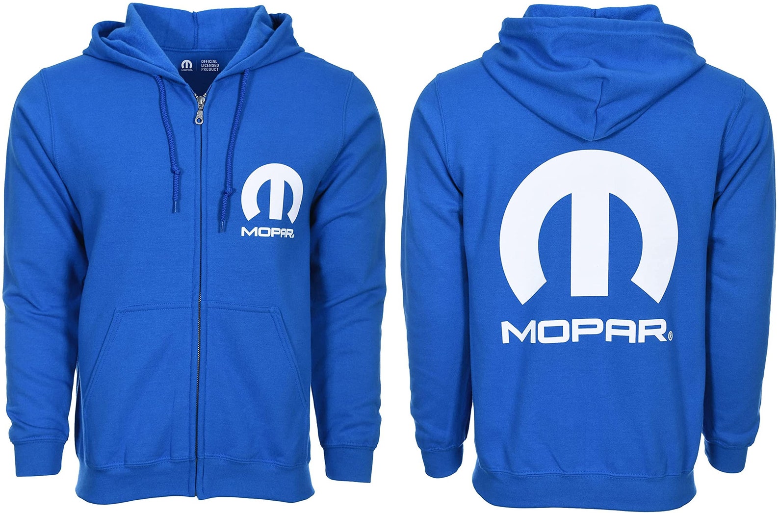 JH Design Men's Mopar Royal Blue Logo Zip up Hoodie - Etsy