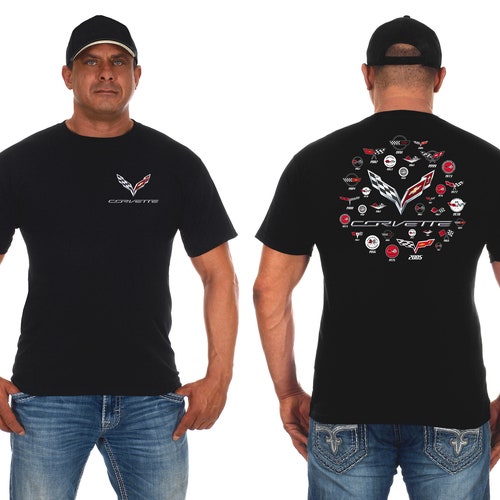 Men's Chevy Corvette C7 T-shirt Front & Collage Back Crew - Etsy