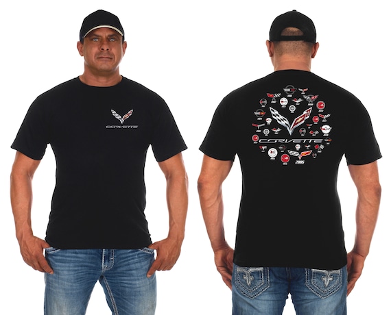 Men's Chevy Corvette C7 T-shirt Front & Collage Back Crew - Etsy