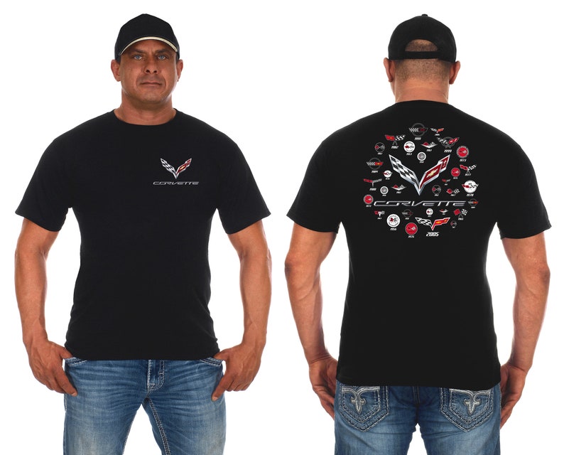 Men's Chevy Corvette C7 T-shirt Front & Collage Back Crew - Etsy
