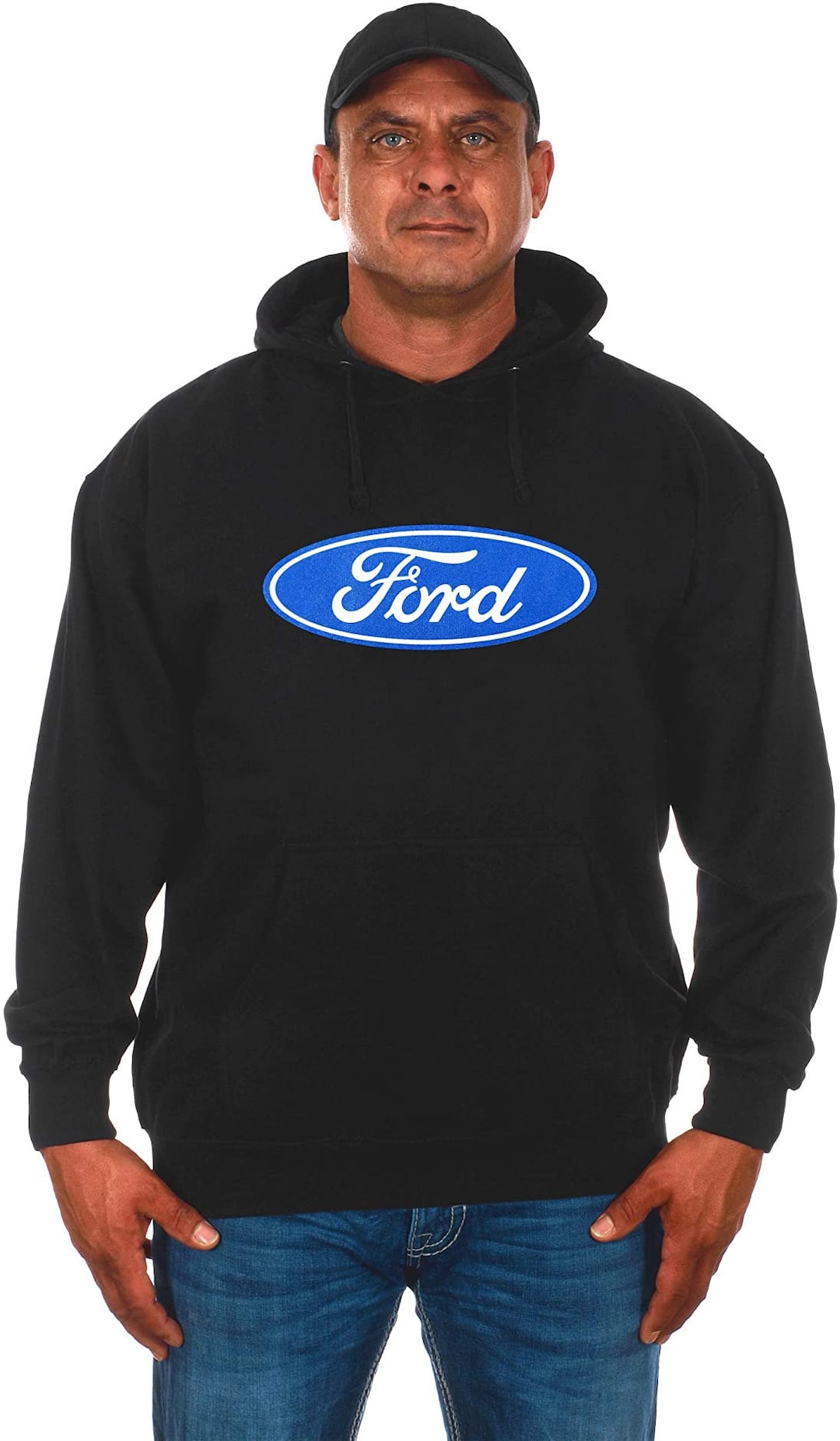 JH Design Men's Ford Logo Pullover Hoodie Sweatshirt - Etsy