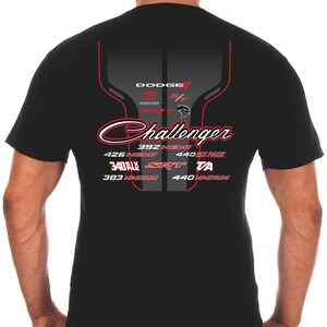 JH Design Men's Dodge Challenger T-shirt Short Sleeve Crew Neck Shirt ...