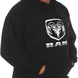 JH Design Men's Dodge Ram Pullover Black Hoodie Sweatshirt - Etsy