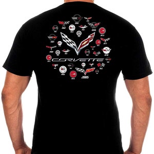 Men's Chevy Corvette C7 T-shirt Front & Collage Back Crew Neck Shirt - Etsy