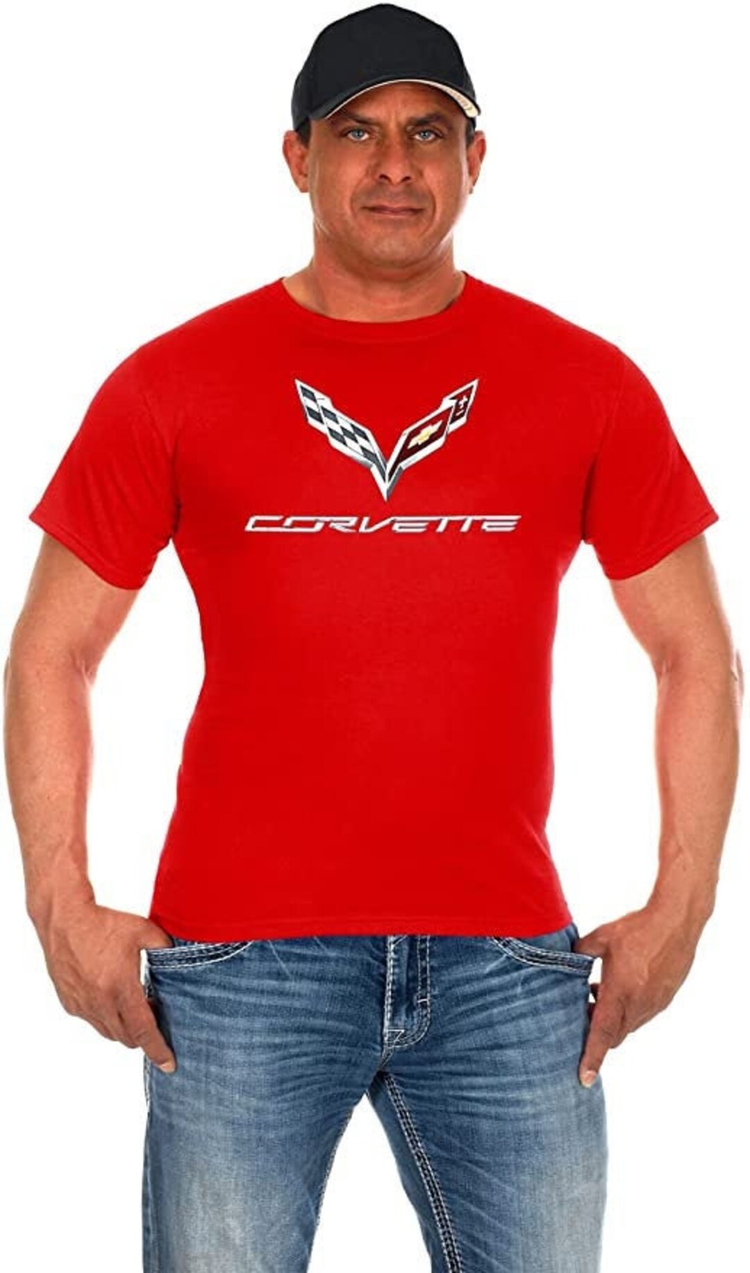 Men's Chevy Corvette C7 Red Crew Neck T-shirt - Etsy