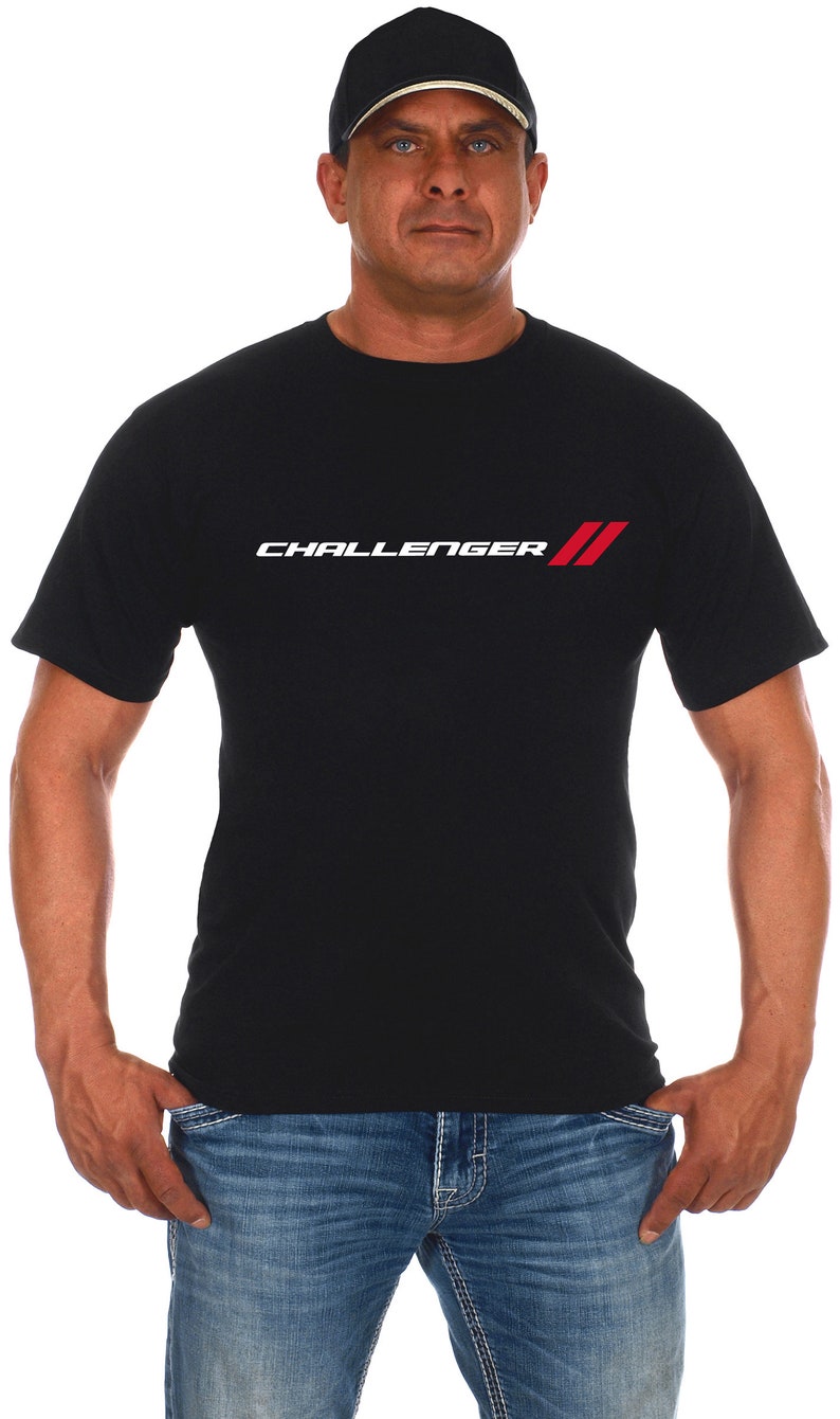 JH Design Men's Dodge Challenger T-shirt Short Sleeve Crew Neck Shirt ...