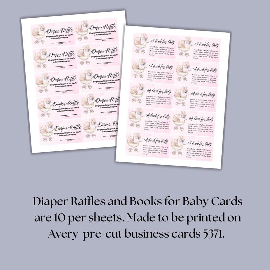 Baby Shower Bundle, Pink Vintage Stroller Invitations, Fun Baby Shower ...