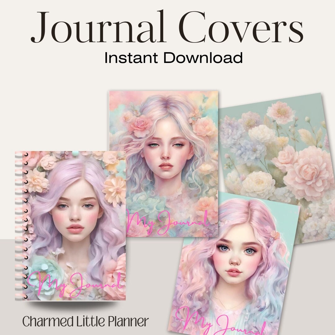 Journal Covers Printable for Girls Junk Journal Paper Supples ...