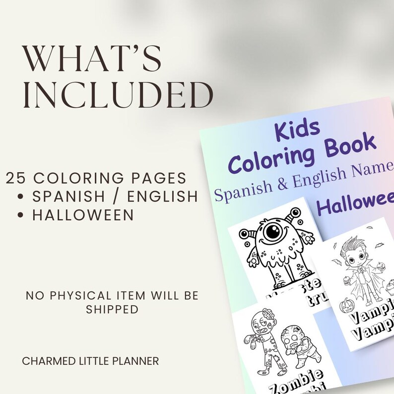 Spanish for Kids Coloring Pages Halloween Coloring Sheets Bilingual ...