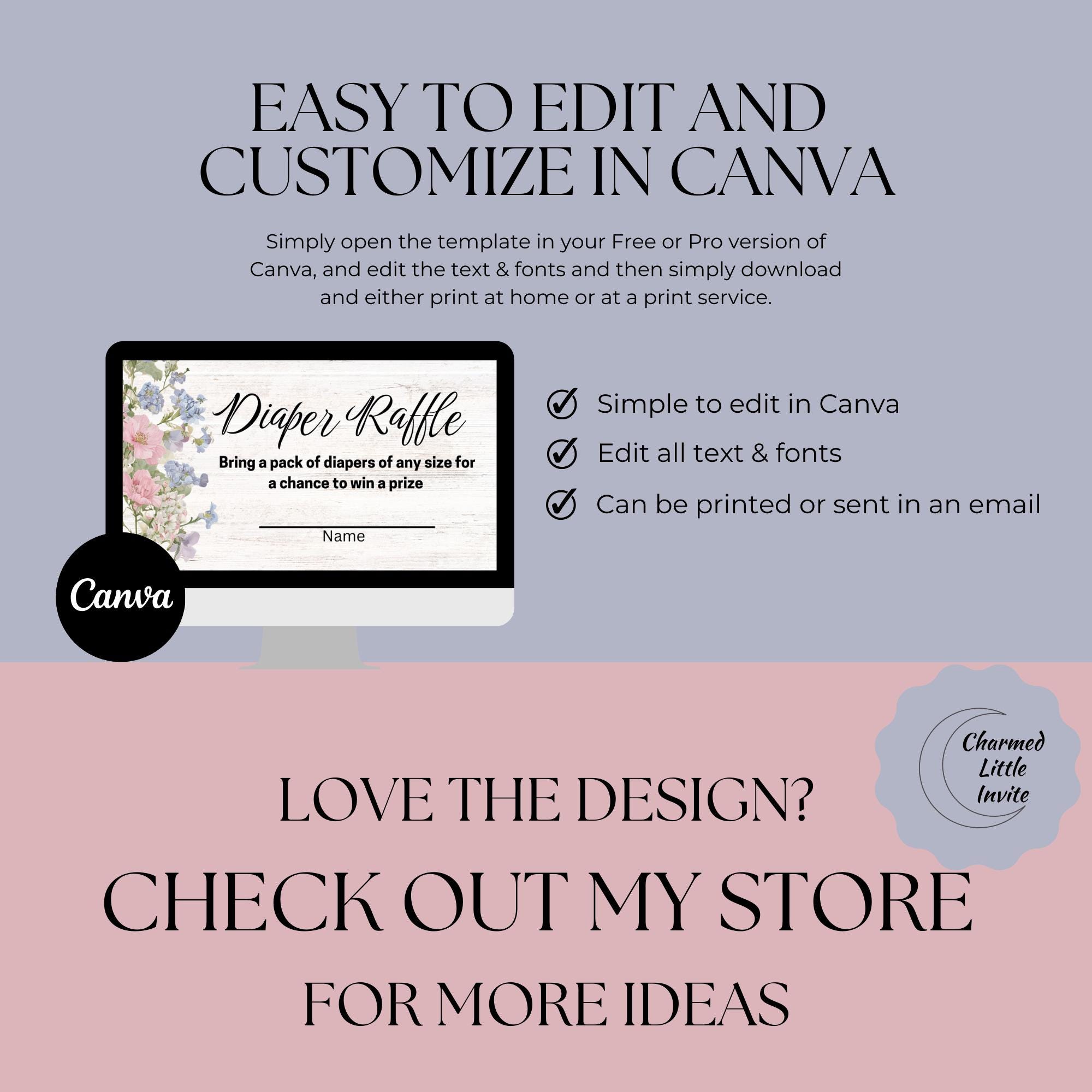 Baby in Bloom Baby Shower Games Digital, Printable Canva Template ...