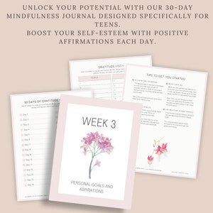 Gratitude Journal With Guided Prompts Forteens, Gratitude Workbook for ...