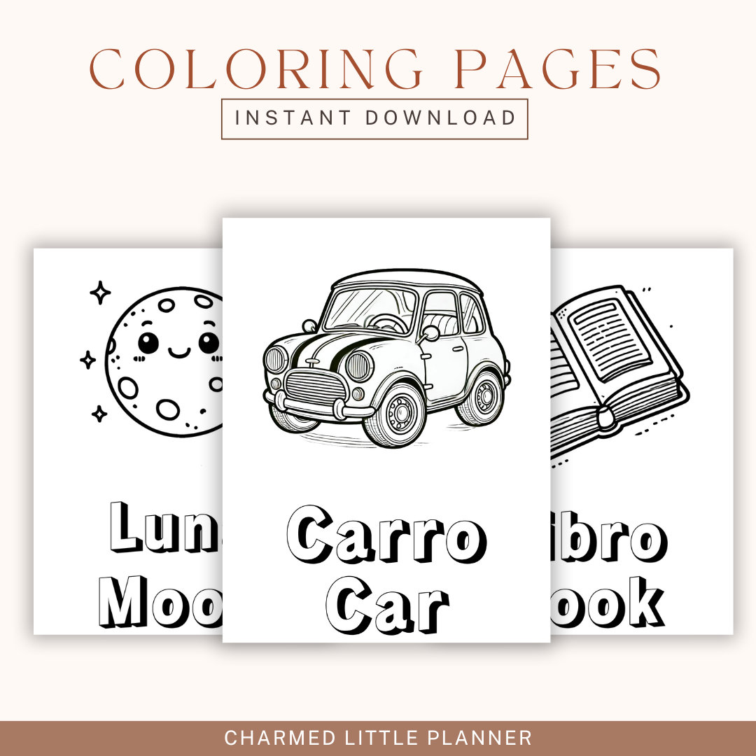 Kids Coloring Pages English and Spanish, Kids Spanish Coloring Books ...