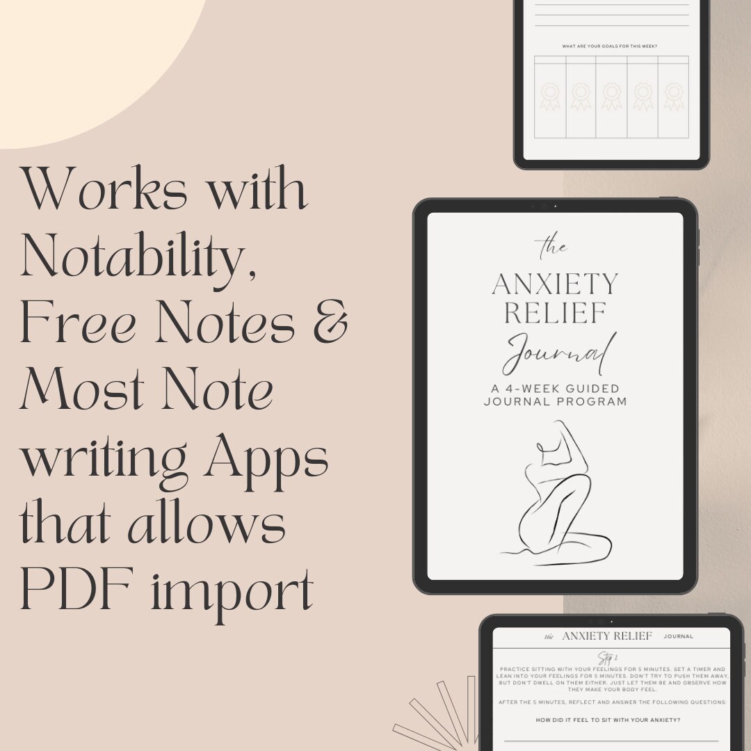 Anxiety Journal Printable With 4 Week Prompts and Anxiety Tracker ...