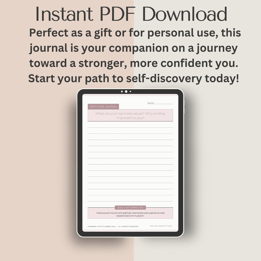 Gratitude Journal With Guided Prompts Forteens, Gratitude Workbook for ...