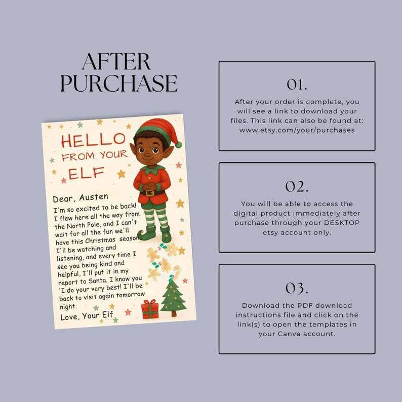 Elf Arrival Letter Printable | African American Boy Elf Note | Editable ...